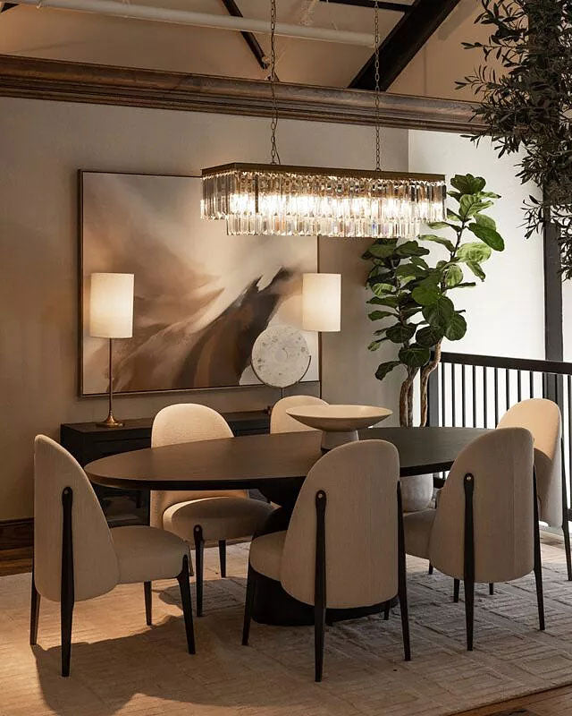 Perth Oval Oak Dining Table Hand-Sculpted Modern Dining Table – Halo Loom